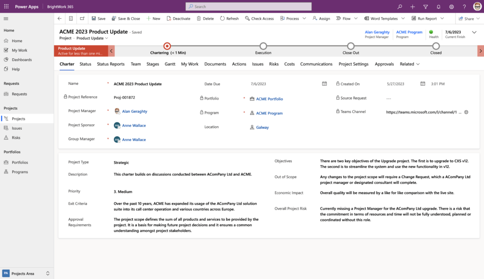 Project Management Templates for Microsoft 365 | BrightWork 365