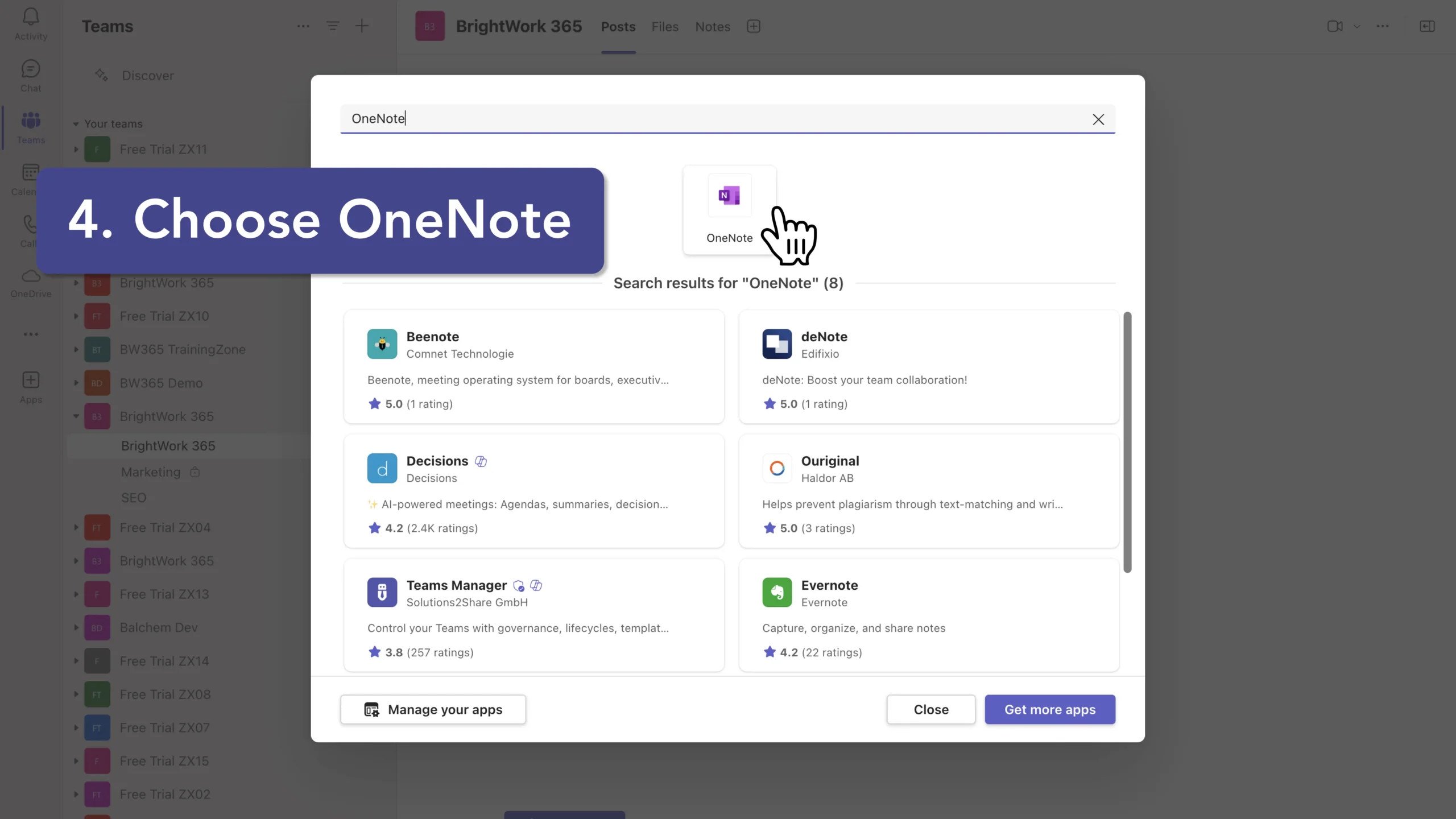 How to Add OneNote to a Microsoft Teams Channel - BrightWork.com