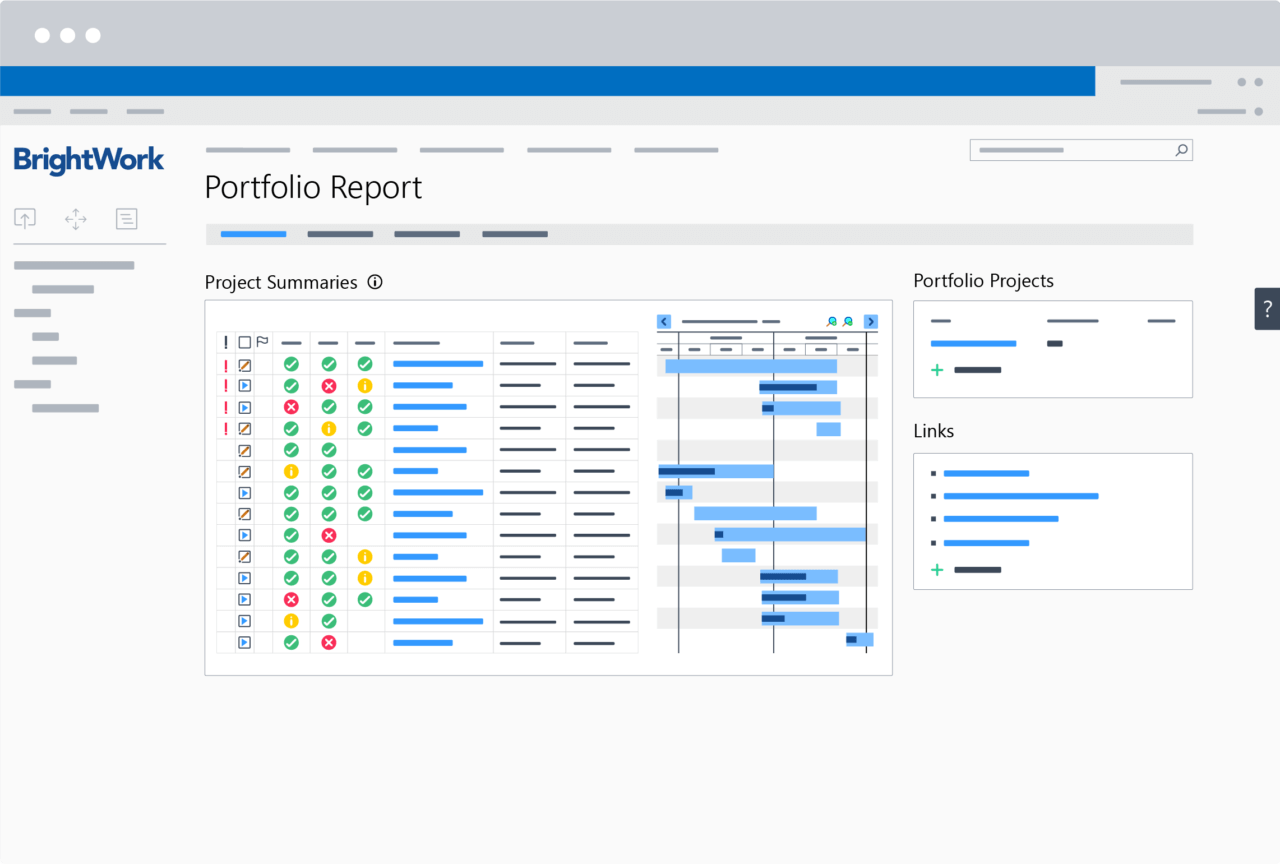 BrightWork Project Portfolio Reporting Dashboards
