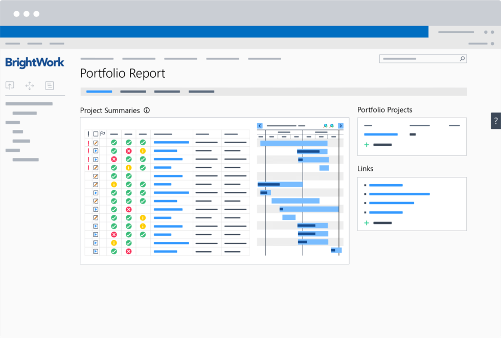 BrightWork Project Portfolio Reporting Dashboards