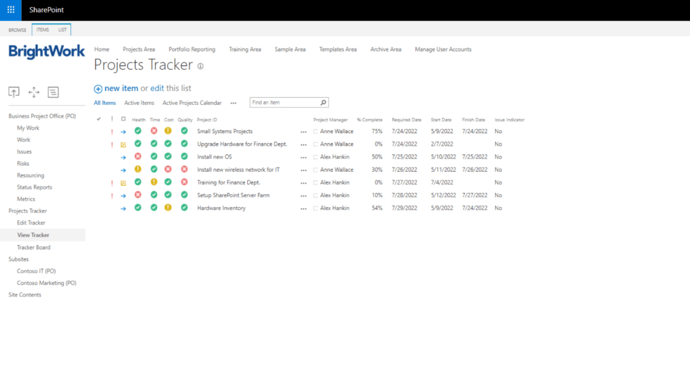 BrightWork PPM Software for SharePoint and Microsoft 365