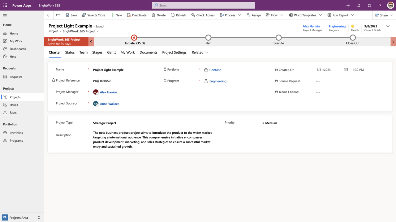 Project Management Templates for Microsoft 365 | BrightWork 365