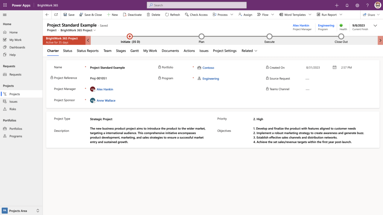 Project Management Templates for Microsoft 365 | BrightWork 365