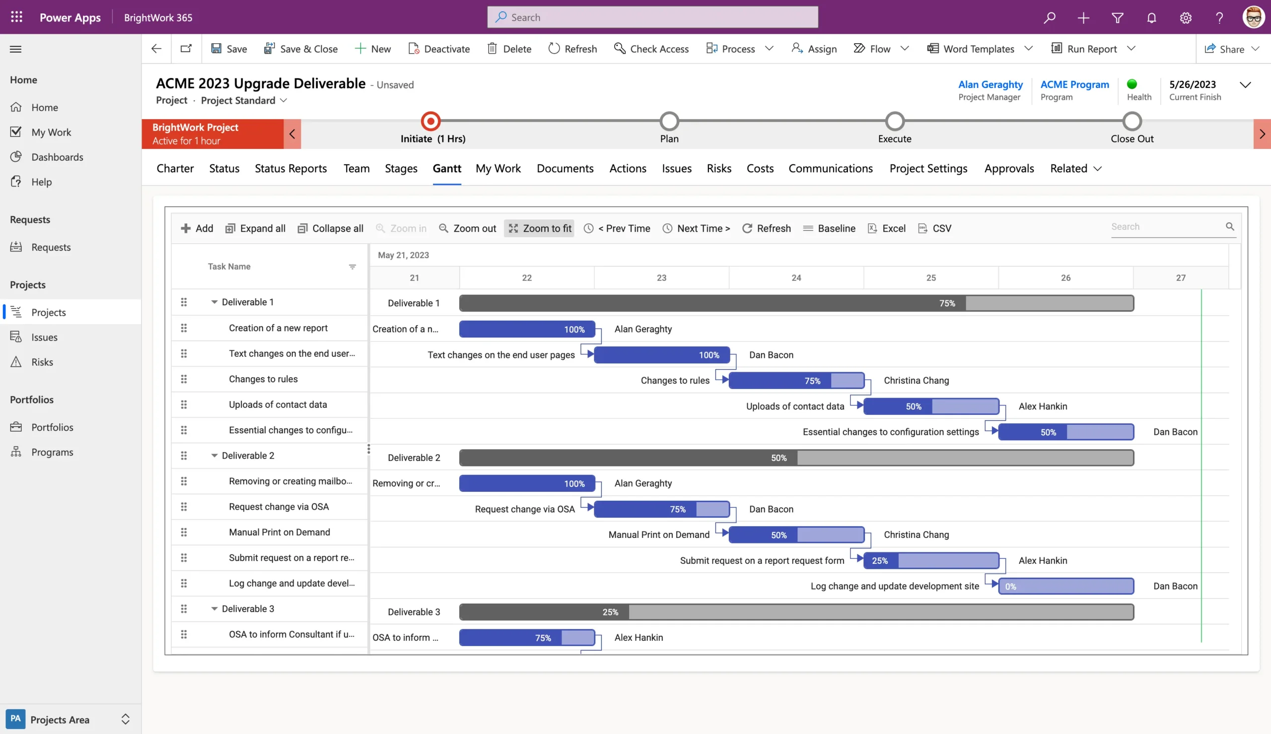 BrightWork 365 - Microsoft Project and Portfolio Management Software