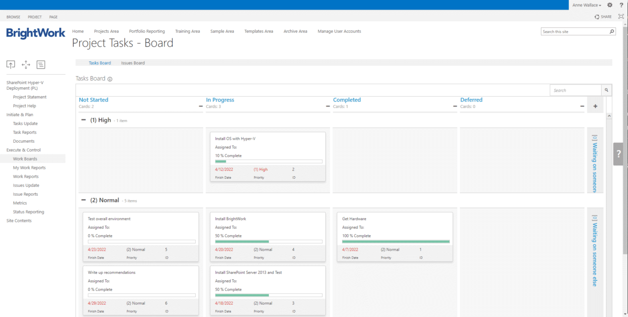 Leverage BrightWork as your SharePoint project management solution