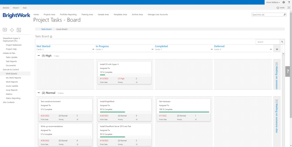 Leverage BrightWork as your SharePoint project management solution