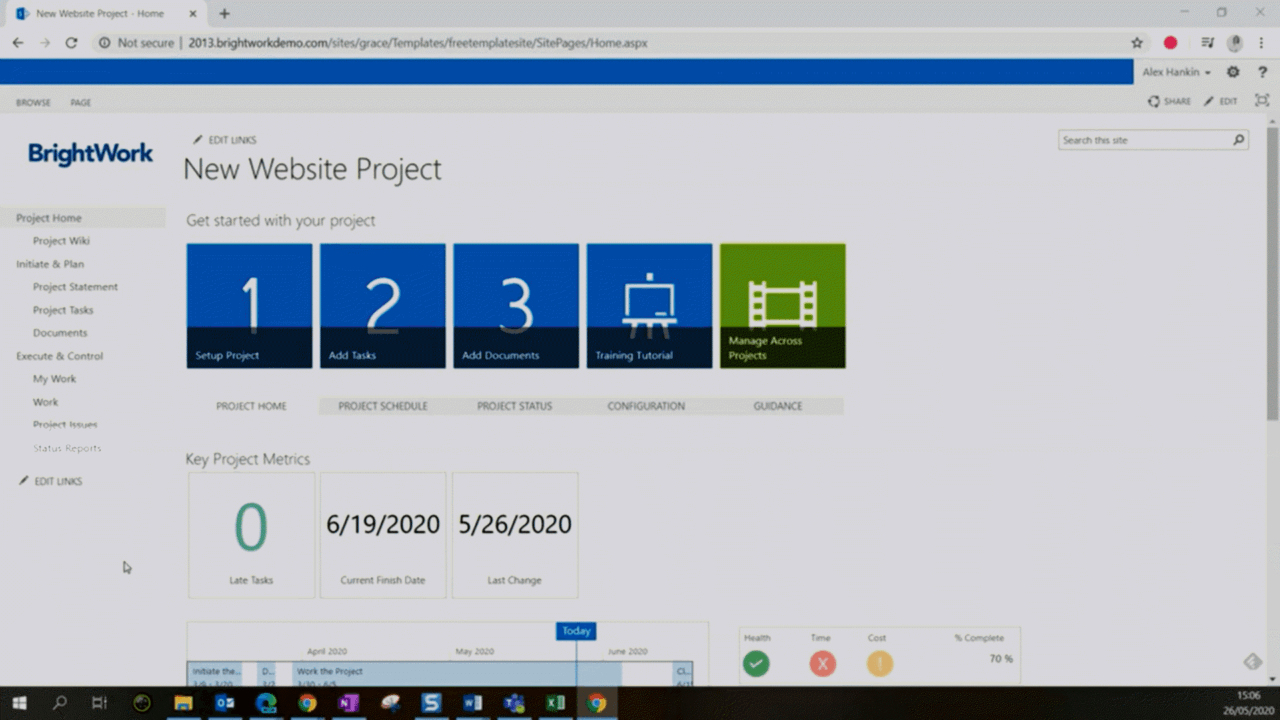 Creating a SharePoint Project Status Dashboard [+ Template]