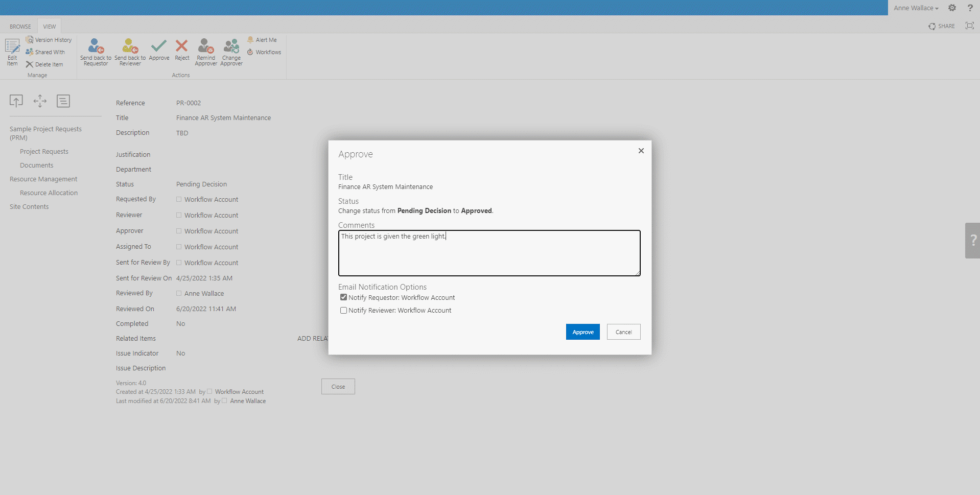 BrightWork Project Request Management for SharePoint