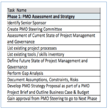 Key Activities for Setting up a Successful PMO