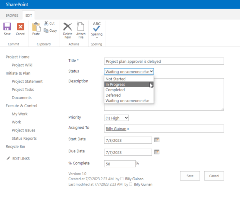 SharePoint Project Tracking: Guide and Best Practices (+ Free Template)