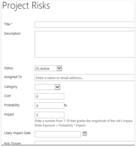 Managing the Risk Management Process on SharePoint