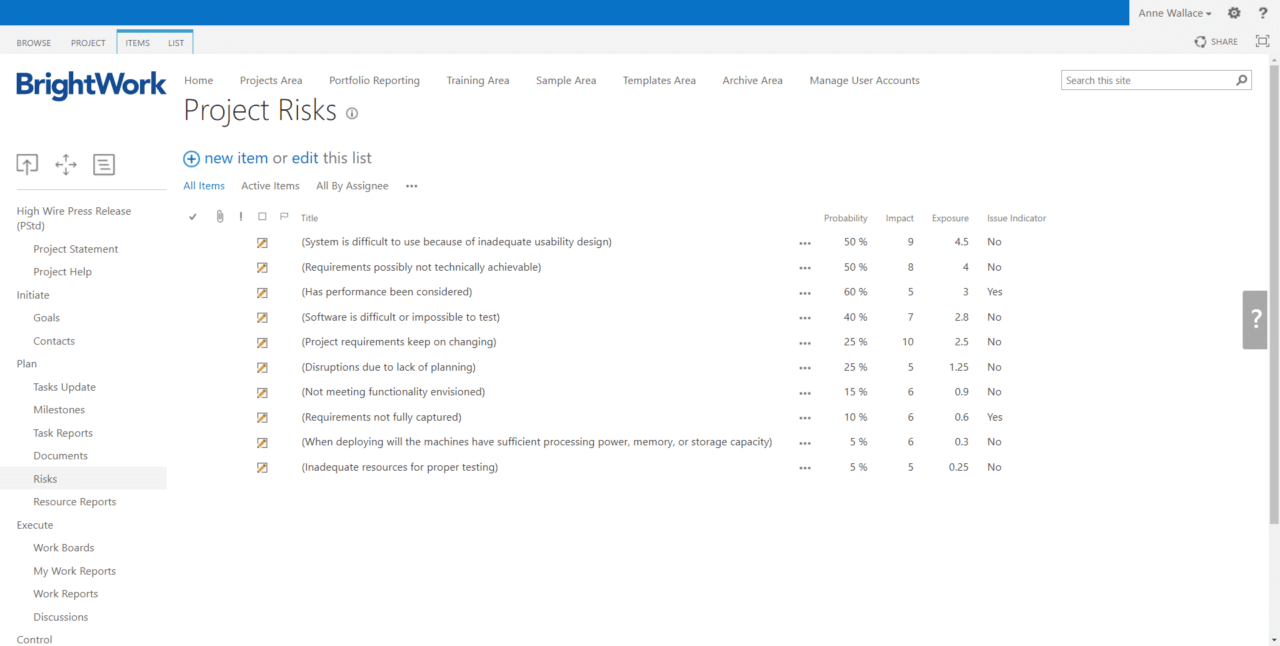 BrightWork Project Reporting